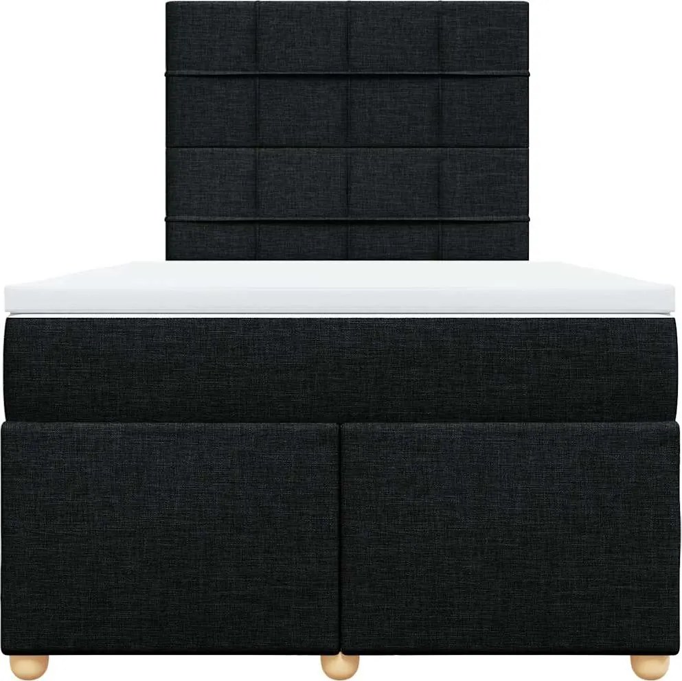 Box spring postel s matrací černá 120x200 cm textil 3293549