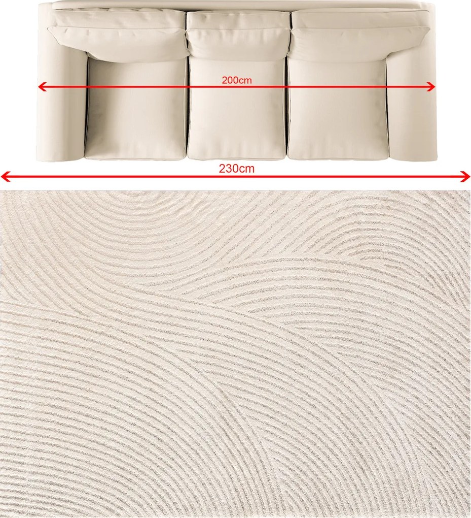 Koberec Travero beige/cream 160x230 cm