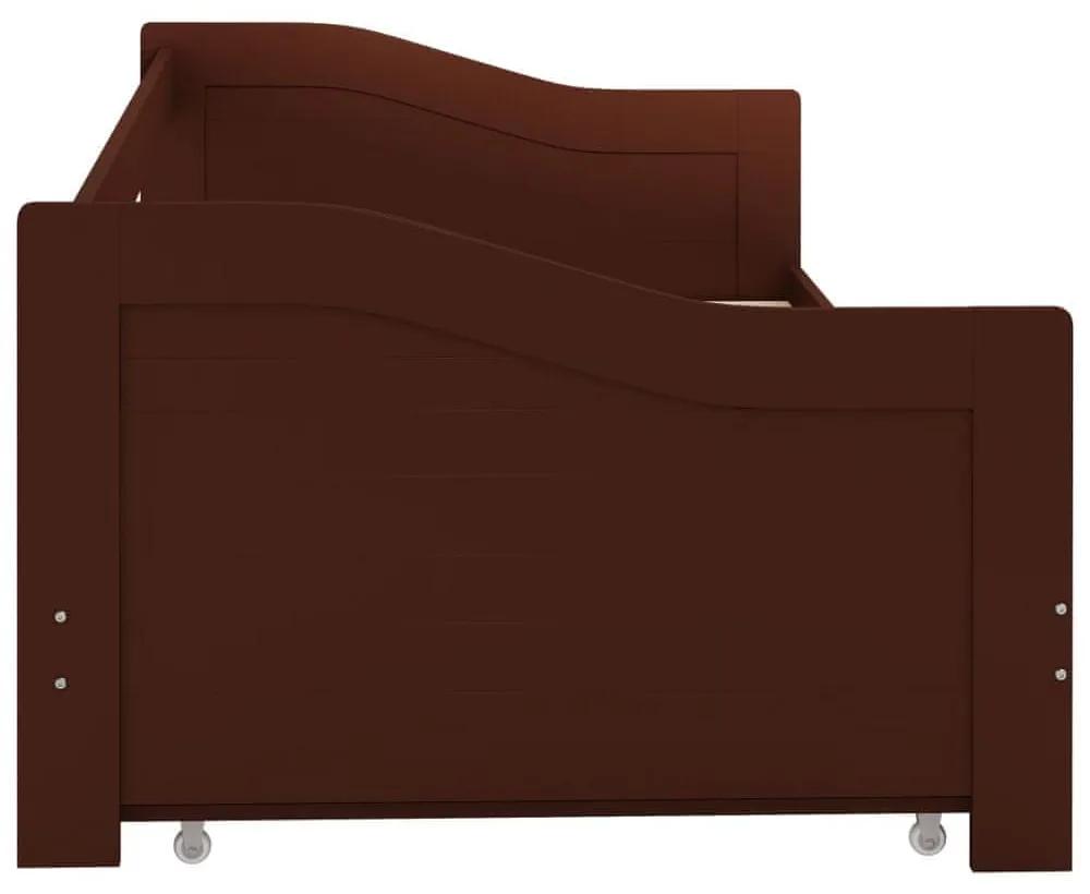 Petromila Rám vysouvací postele/pohovky tmavě hnědý borovice 90 x 200 cm