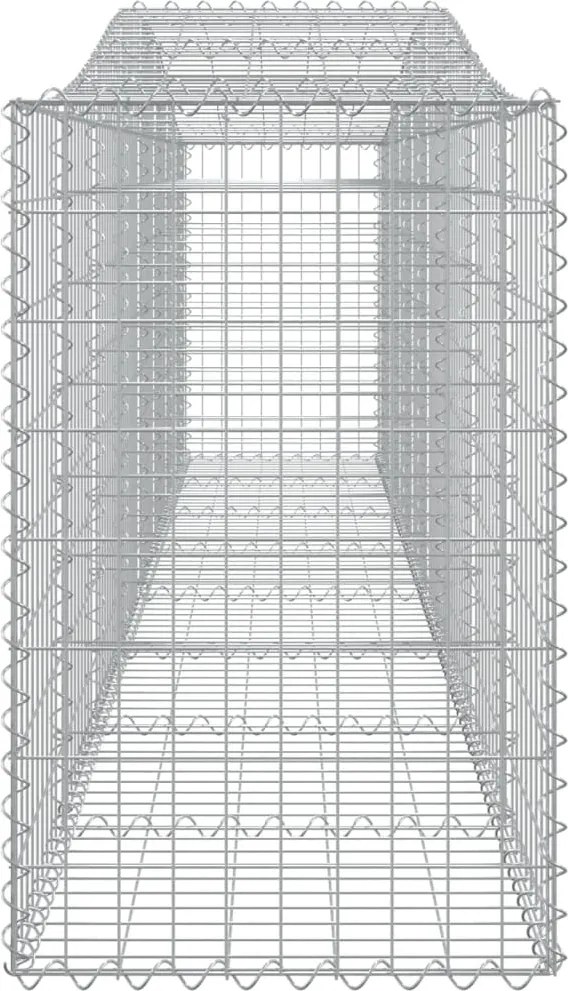 Klenuté gabionové koše 10ks 400x50x80/100 cm pozinkované železo 3145951