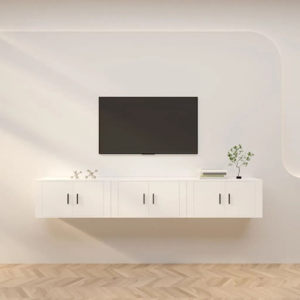 Nástěnné TV skříňky 3 ks bílé 80 x 34,5 x 40 cm 3188358