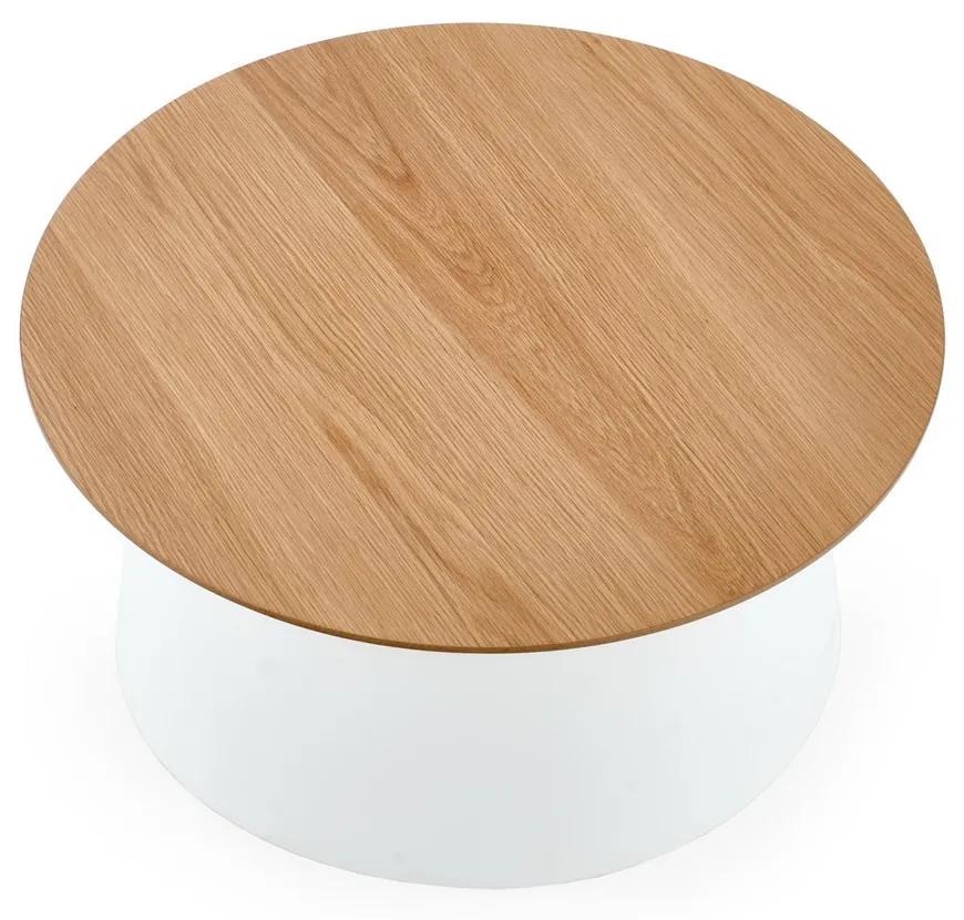 Konferenční stolek Azzura, přírodní dřevo / bílá