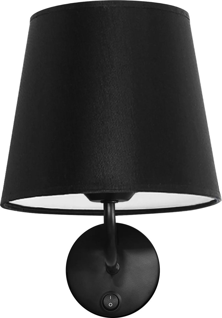 Toolight Toolight, nástěnné svítidlo 1xE27 APP1612-1W, černá, OSW-01594