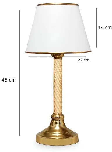 Stolní lampa AYD 1xE27/40W/230V bílá/zlatá