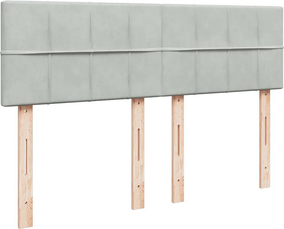 Box spring postel s matrací světle šedá 140x190 cm samet 3287734