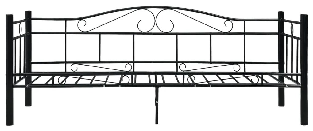 Rám denní postele černý kovový 90 x 200 cm,  286135