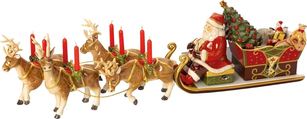 Villeroy&Boch Christmas Toys Memory Santa na saních 700 × 220 × 215 mm