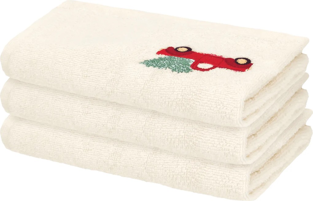 Livarno® Froté ručník, 50 x 100 cm / Froté ručník pro hosty, 30 x 50, 450 g/m², 3 kusy (3x, bílá)