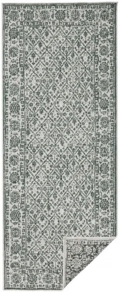 Hanse Home, Kusový koberec Twin-Wendeteppiche 103115 grün creme – na ven i na doma, 80x250, zelená, chodba / předsíň