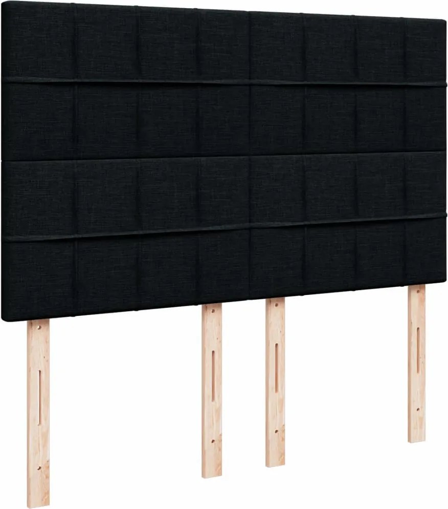 Box spring postel s matrací černá 160x200 cm textil 3291333