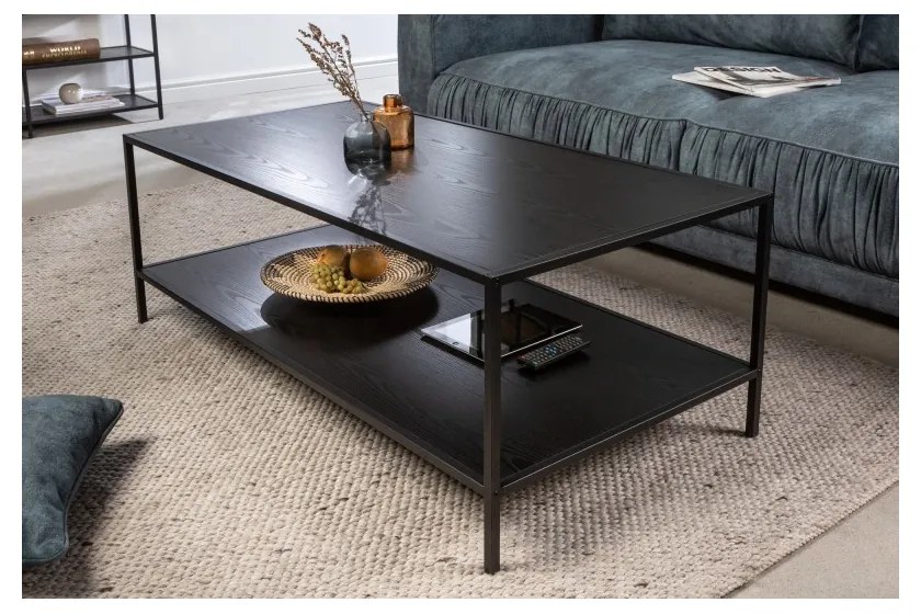 Massive home | Konferenční stolek SLIM LINE 120 CM vzhled černý jasan