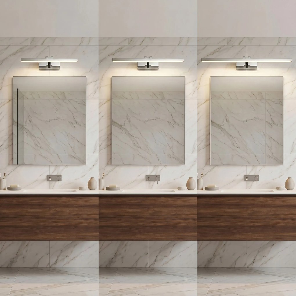 Toolight Rea, Koupelnové nástěnné LED svítidlo APP1858-1W 60 cm Chrome, OSW-66011