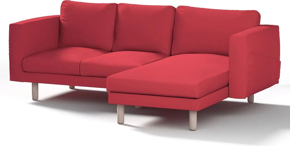 Potah na pohovku IKEA Norsborg 3-místná se šezlongem barva červená látka pletený vzor