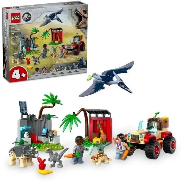 Lego stavebnice lego jurassic world 76963 záchranářské středisko pro dinosauří mláďata