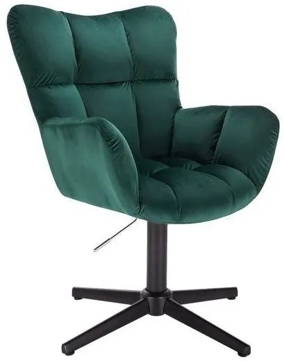 LuxuryForm Křeslo AURORA VELUR na černém kříži - zelené