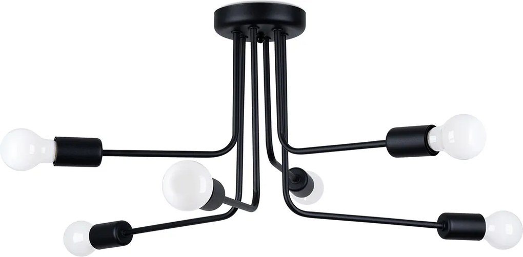 Sollux Lighting Lustr NORAH 6 černý