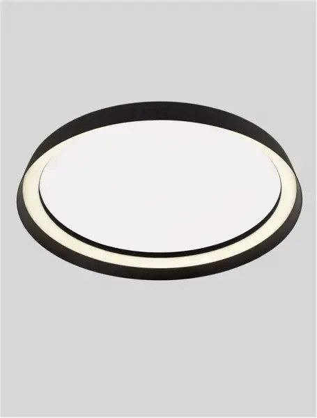 LED stmívatelné černé moderní stropní svítidlo Ormi