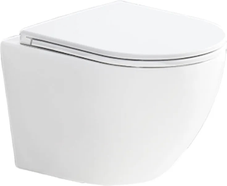 Mereo Mereo, WC závěsné kapotované, tiché splachování, RIMLESS, 495x360x370, keramické, vč. sedátka CSS113S, VSD82T1