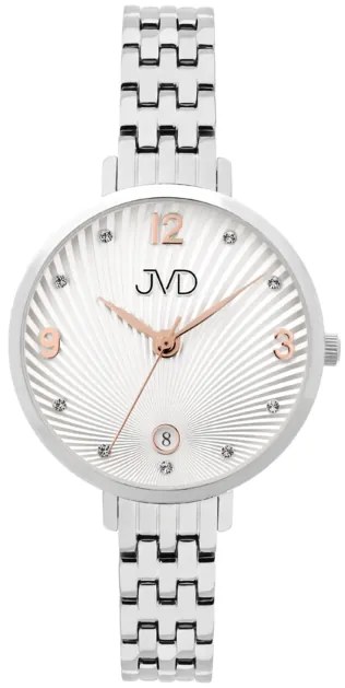 Dámské elegantní šperkové náramkové hodinky JVD J4182.1 s perleťovým číselníkem