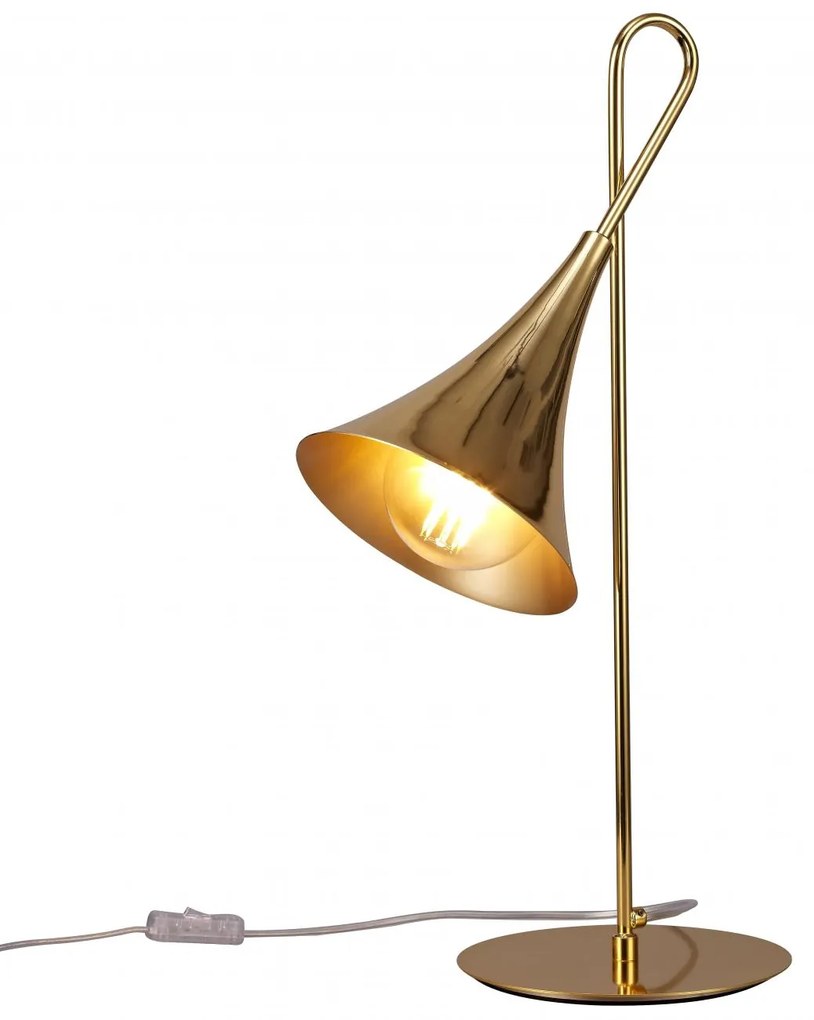 Mantra 5909 Jazz, stylová stolní lampa, 1x20W E27, kov/zlatá, výška 58cm