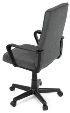 Autronic Kancelářská židle Kancelářská židle, černý plast, šedá látka, kolečka pro tvrdé podlahy (KA-L607 GREY2)