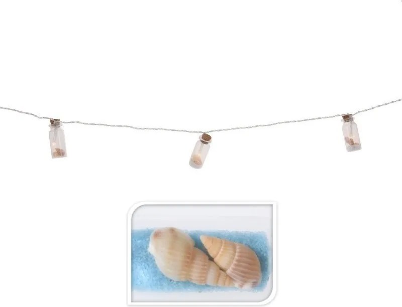 Mořská girlanda s LED – světle modrá 180 cm