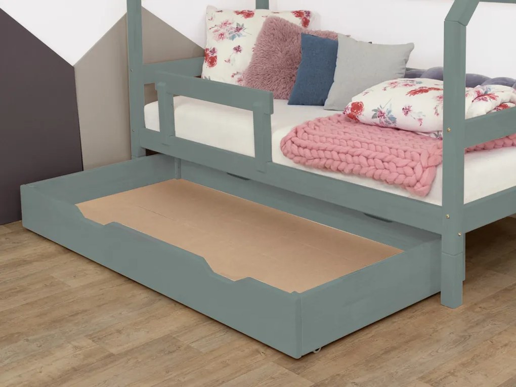 Benlemi Šuplík pod postel BUDDY Barva postele: bez laku, Rozměr šuplíku: 90cm x 180cm (pro postel 90cm x 200cm), Varianta šuplíku pod postel: s roštem