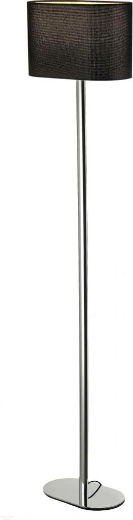 SLV Big White 155850 Soprana Oval, stojací lampa z černého textilu s vypínačem, 1x60W E27, výška 166cm