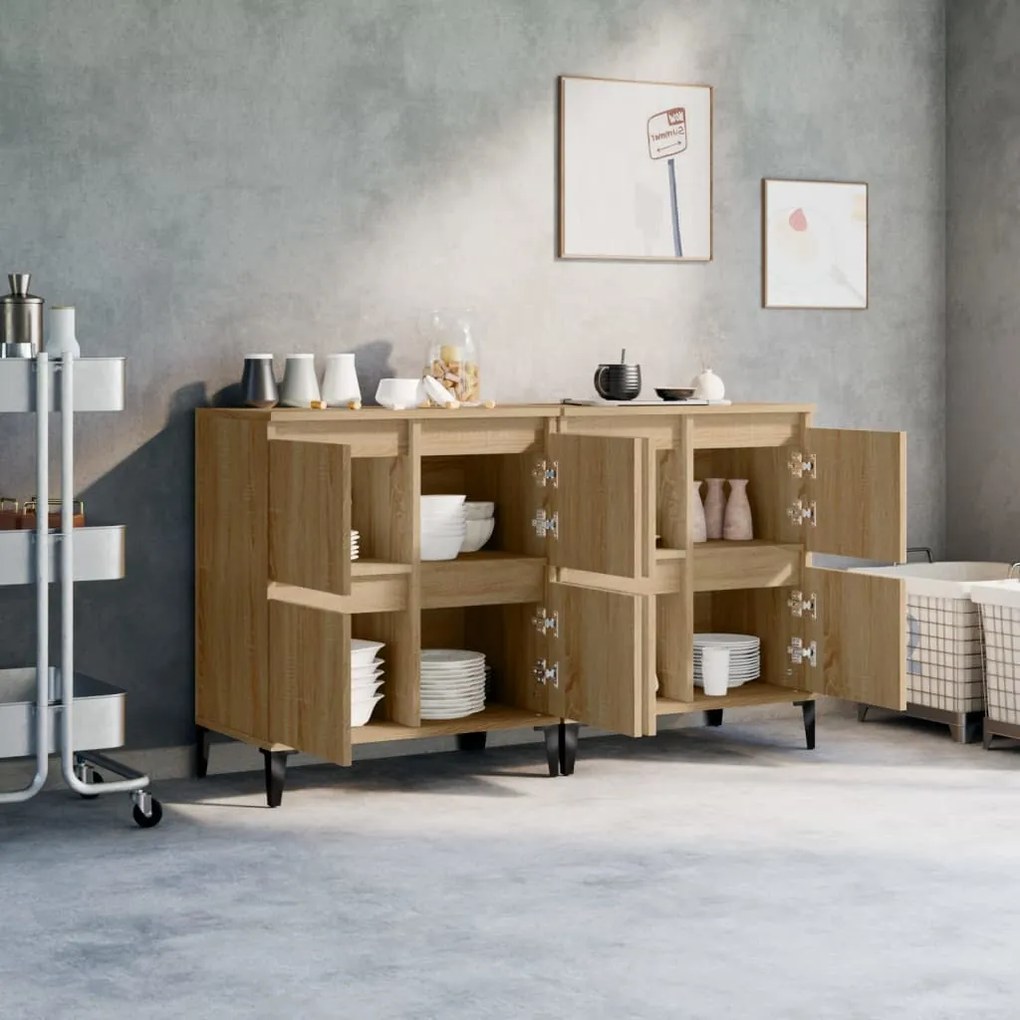 Příborníky 2 ks dub sonoma 60 x 35 x 70 cm kompozitní dřevo 3185762