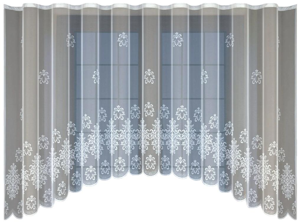 Dekorační žakárová záclona s řasící páskou SECRET 180 bílá 300x180 cm MyBestHome