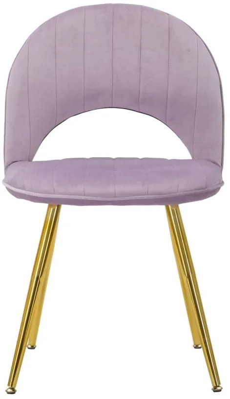 Set 2 ks jídelních židlí Mauro Ferretti Roga, 52x48x78 cm, růžová/zlatá