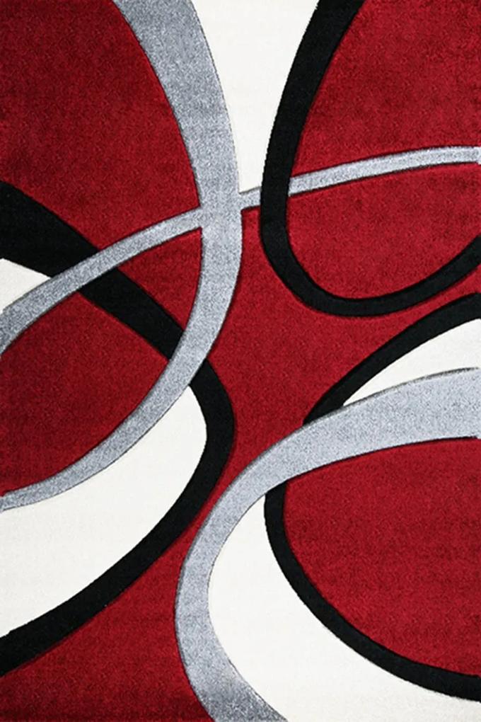 Moderní kusový koberec Nairobi 094A červený Typ: 140x200 cm