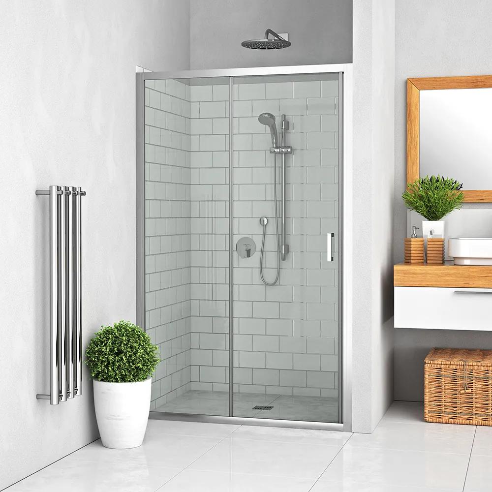 Roth LEGA LINE LLD2 Posuvné sprchové dveře pro instalaci do niky 160 cm Profil: Lesk, Sklo: Hladké čiré