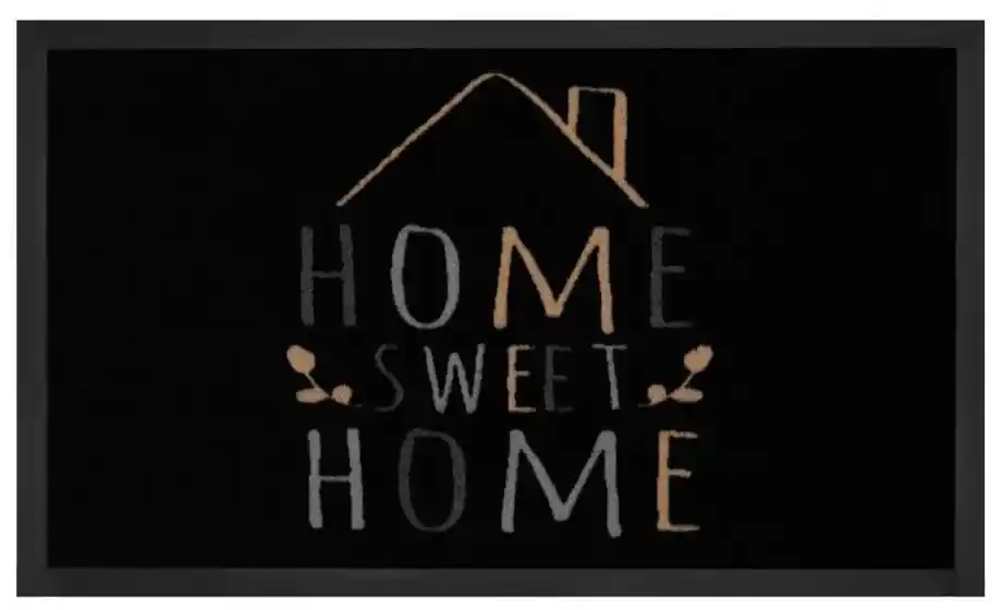 Černá rohožka Hanse Home Home Sweet Home, 45 x 75 cm | BIANO