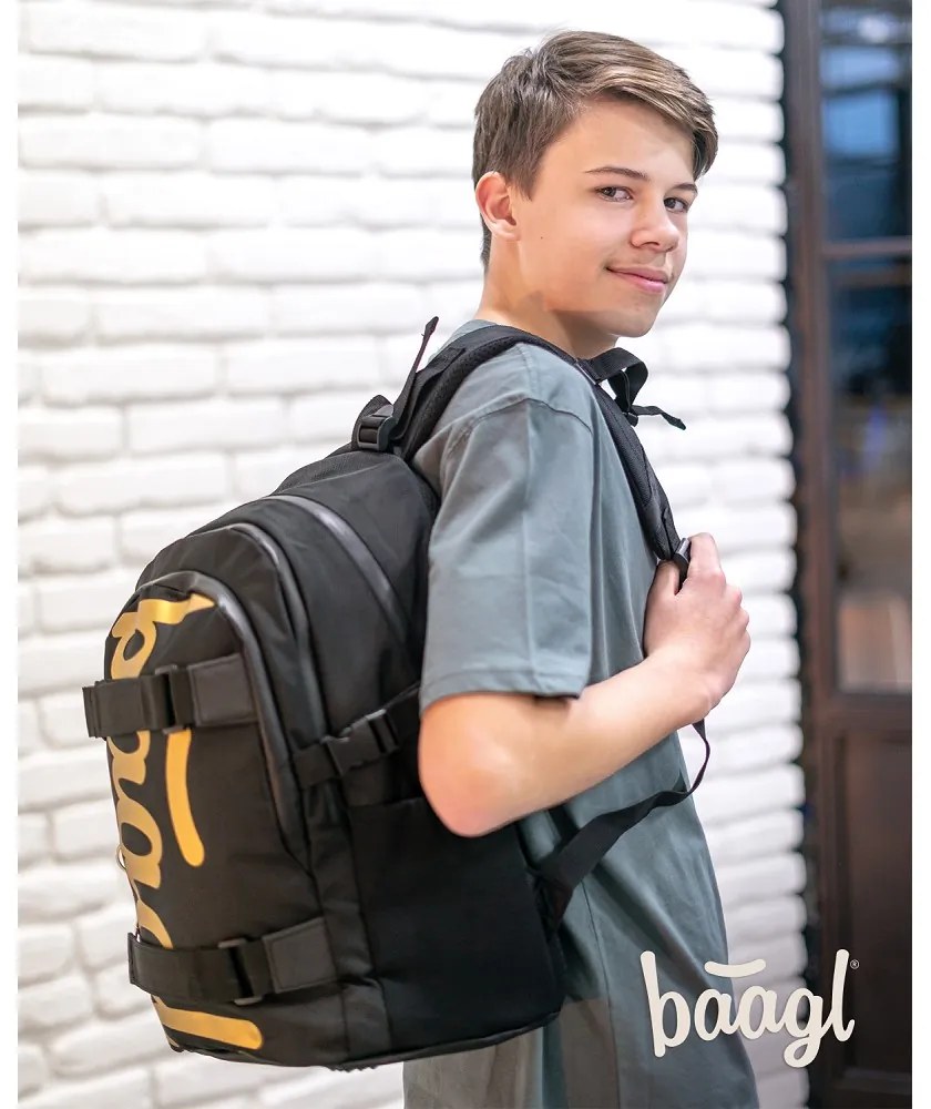 BAAGL Skate - studentský batoh Gold