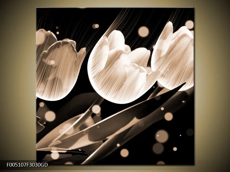 Černobílý obraz tří tulipánů (), 40 dalších rozměrů