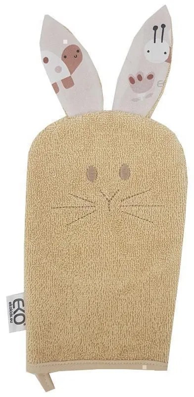 EKO Žínka bavlněná s oušky 20x15 cm Bunny Olive green