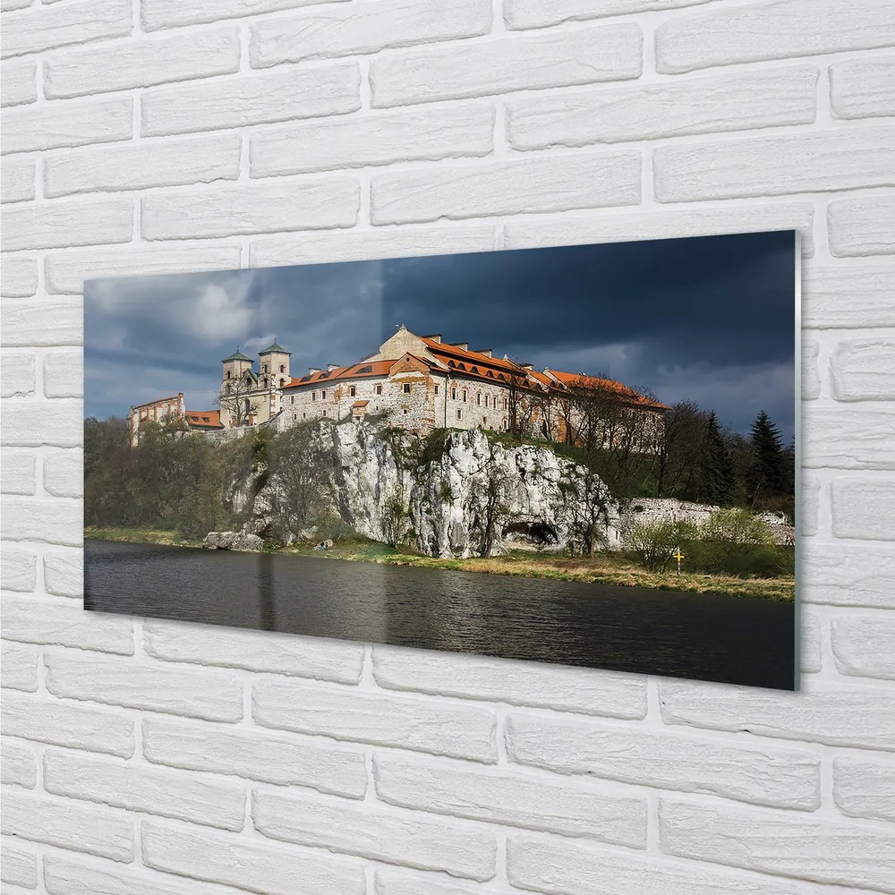 akrylový obraz Krakow castle River 125x50 cm