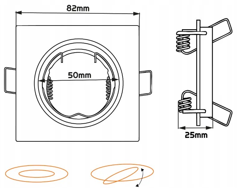 BERGE Halogenové stropní svítidlo, přenosné, LED, GU10, minimalistické