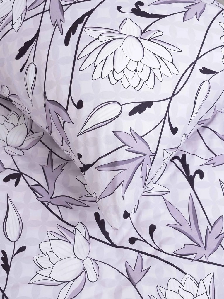 MK Lůžkoviny Francouzské bavlněné povlečení Renforcé - Pivoňka 220 × 200 cm, 2ks 70 x 90 cm