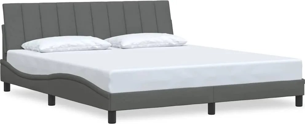 Rám postele bez matrace Hanko tmavě šedý 180 x 200 cm textil 3310406