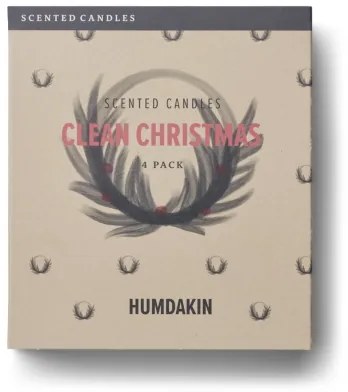 Vonné svíčky Clean Christmas - set 4 ks Humdakin
