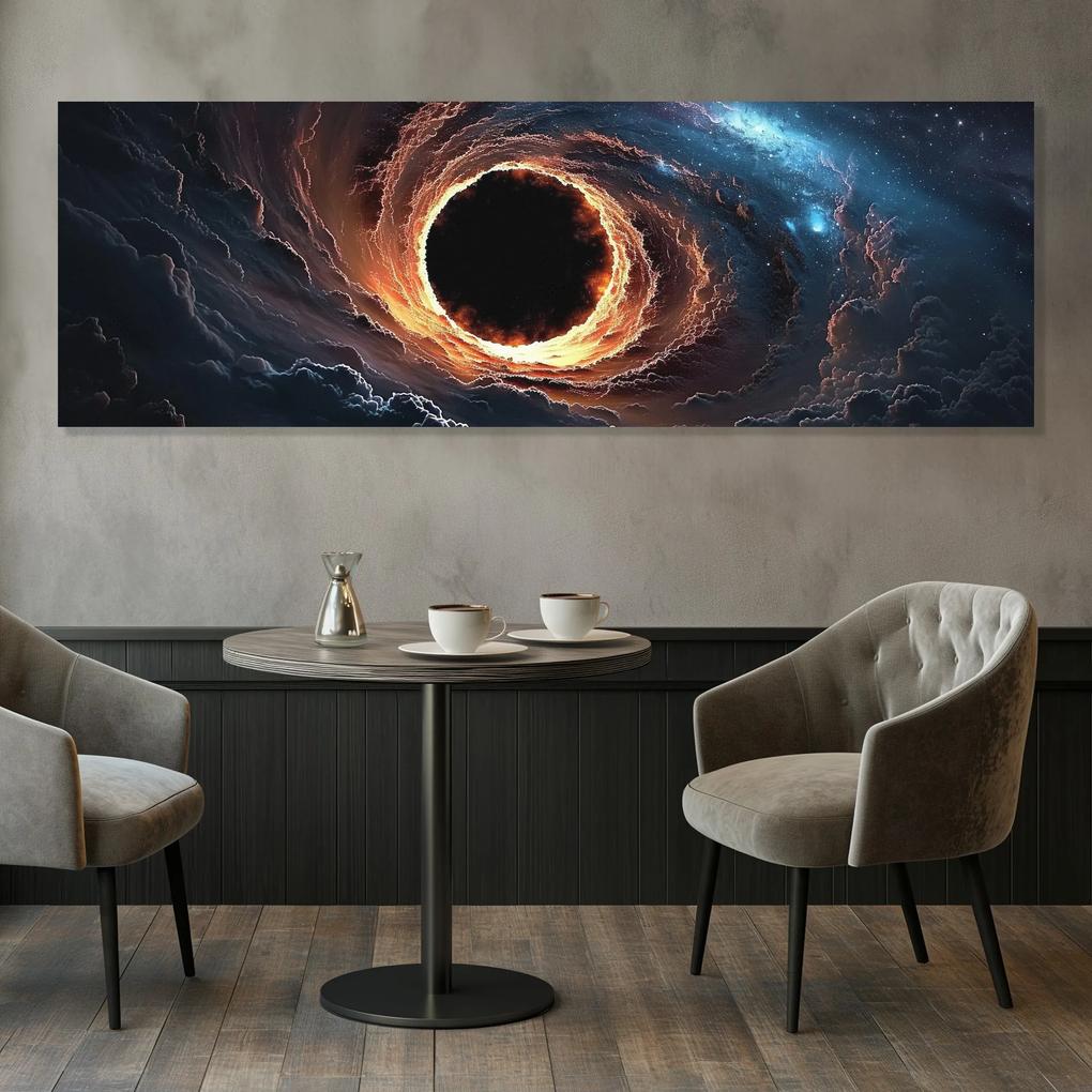 Obraz na plátně - Černá díra Adeler FeelHappy.cz Velikost obrazu: 240 x 80 cm