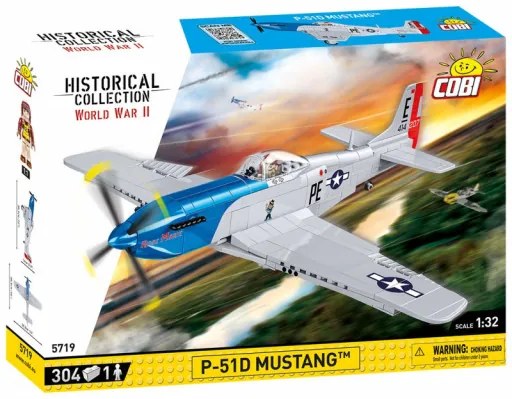 Cobi 5719 II WW P-51D Mustang, 1:32, 304 kostek