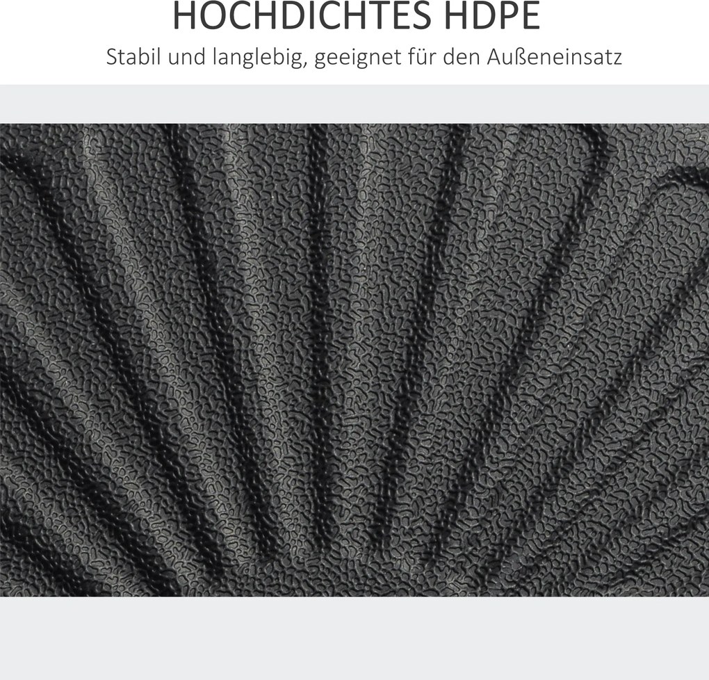 Stojan na slunečník Outsunny 22 kg pro slunečník Ø38/48 mm, černý cement, stabilní a odolný proti povětrnostním vlivům, Ø51 x 12H cm | Aosom.de