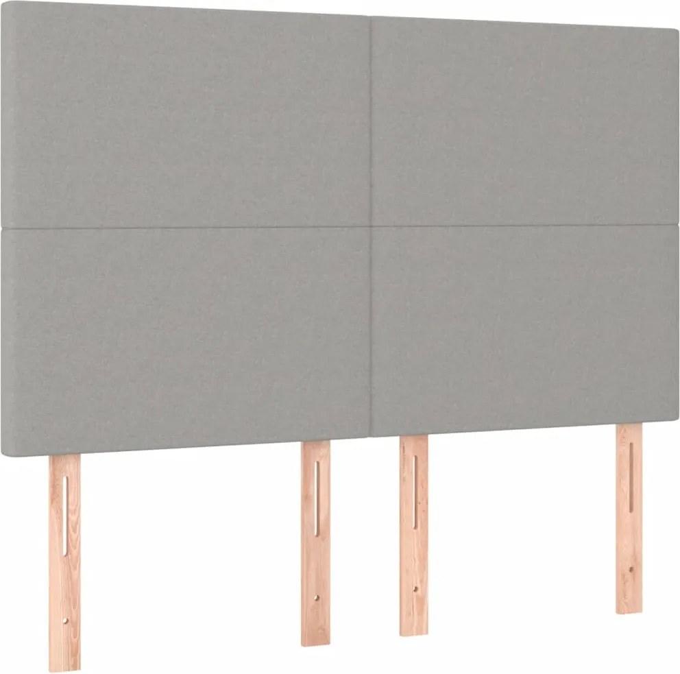 Box spring postel s matrací světle šedá 140 x 190 cm textil 3136989