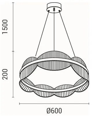 LED Lustr na lanku FIRENZE LED/60W/230V 3000K