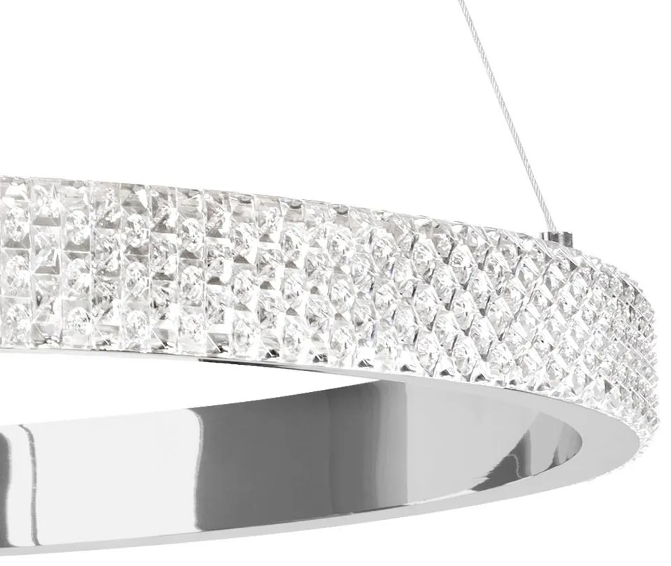 Toolight Závěsné designové osvětlení CRYSTAL LED + dálkové ovládání APP1511-CP Chrom