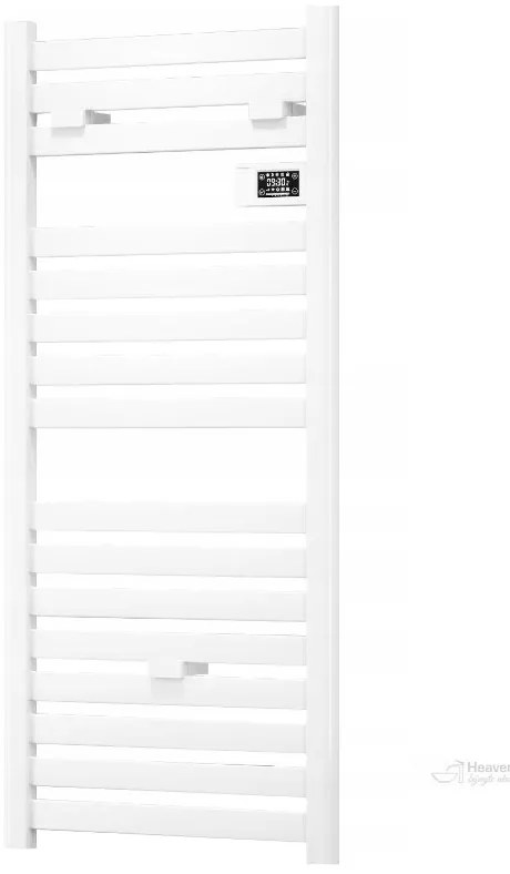Erga Pago, elektrické topné těleso 540x960 mm s digitálním termostatem, 500W, bílá matná, ERG-LAV-GRZE-E-ALU-960540-WH