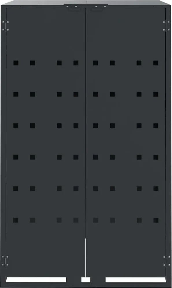 Box na 3 popelnice antracitový 207 x 79 x 117 cm ocel 3279983